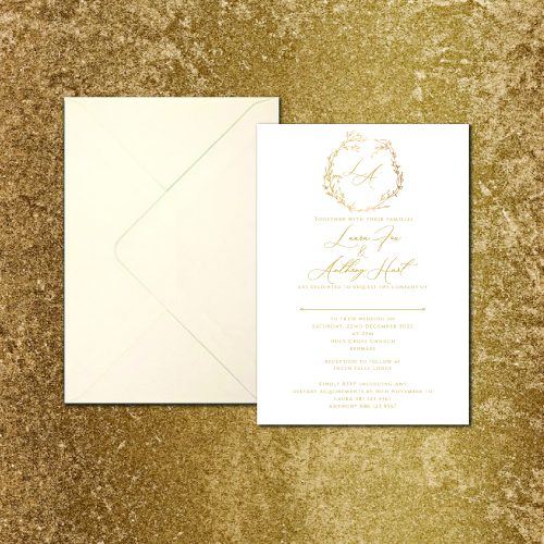 Wedding Invitations | Gold Vine - TheAisle.ie | Premium Wedding ...