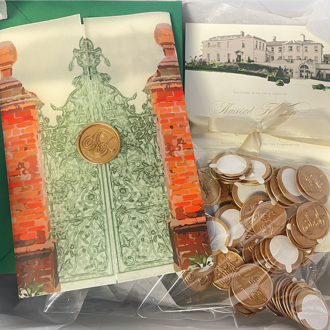 Gatefold Vellum Wedding Invitations | Tankardstown Gates - TheAisle.ie ...